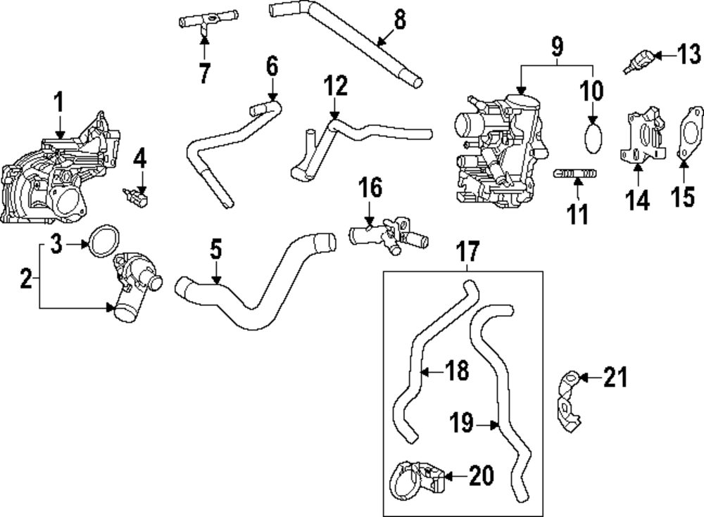 2023-2025 Toyota Highlander Water Inlet 16323-25030 | Toyota Parts Center
