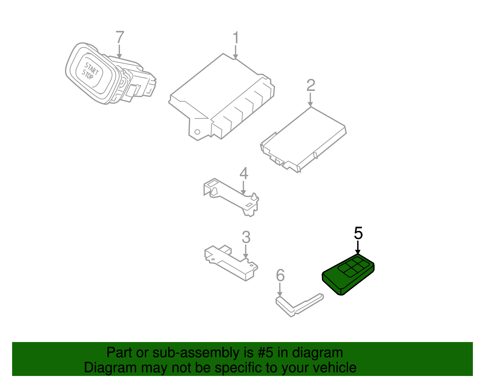 Genuine Keyless Entry Transmitter for 2007-2018 Volvo | Part# 30659637 ...