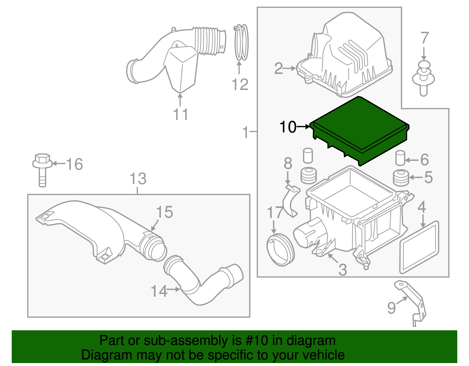 28113-2H000 - Filter Element 2010-2013 Kia | Kia.Parts Store