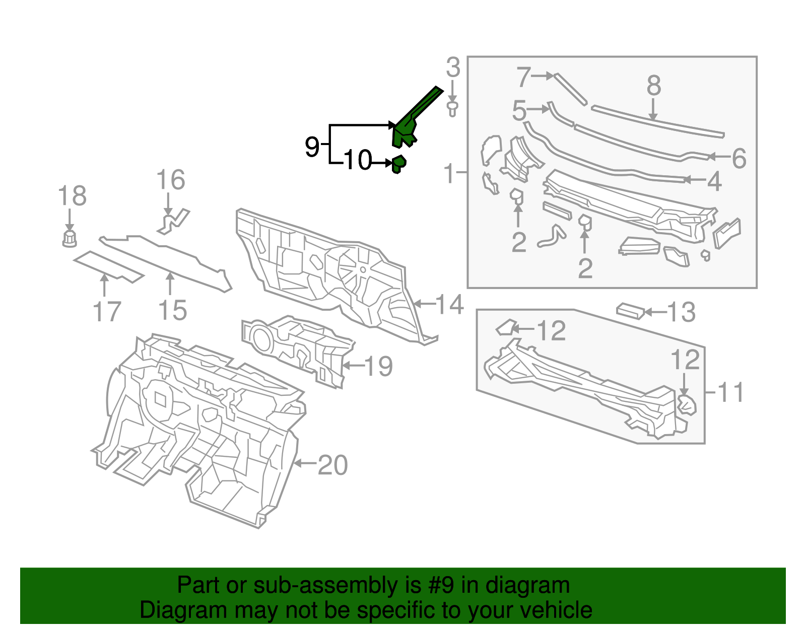 74222-TK6-A00 - Hinge Cover 2009-2013 Honda Fit | Honda Parts Online