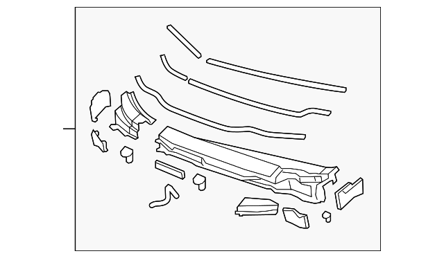 74219-TK6-A00 - 2009-2013 Honda Fit - Cowl Top Assembly Front | Genuine ...