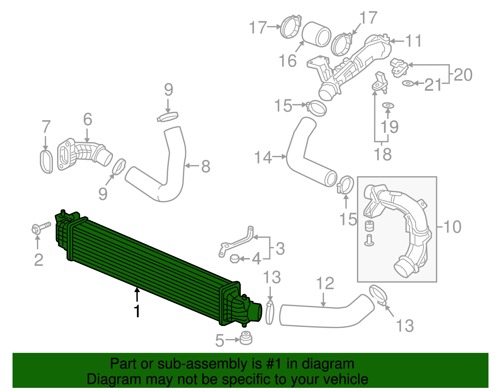 2018-2022 Honda Accord Inter-Cooler 19710-6A0-A01 | Honda Factory Parts