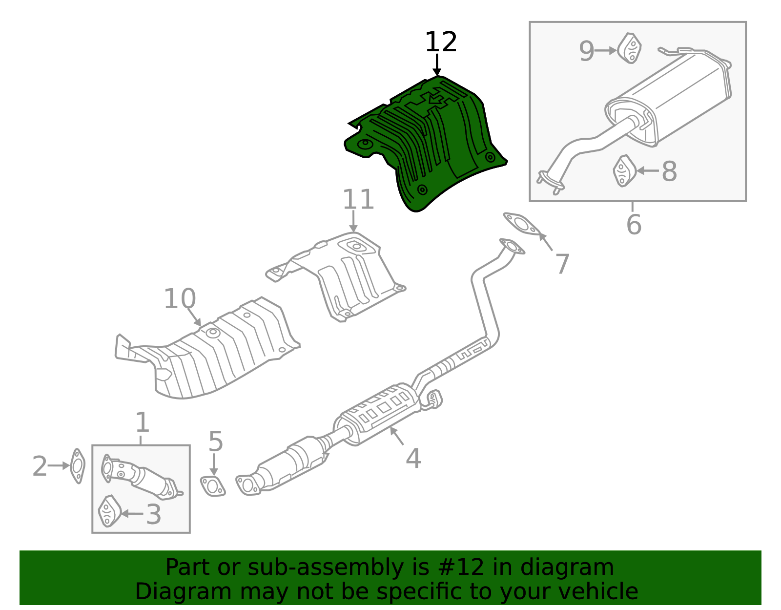 2013-2017 Hyundai Elantra GT Heat Shield 28795-A5000 | MotorMotor