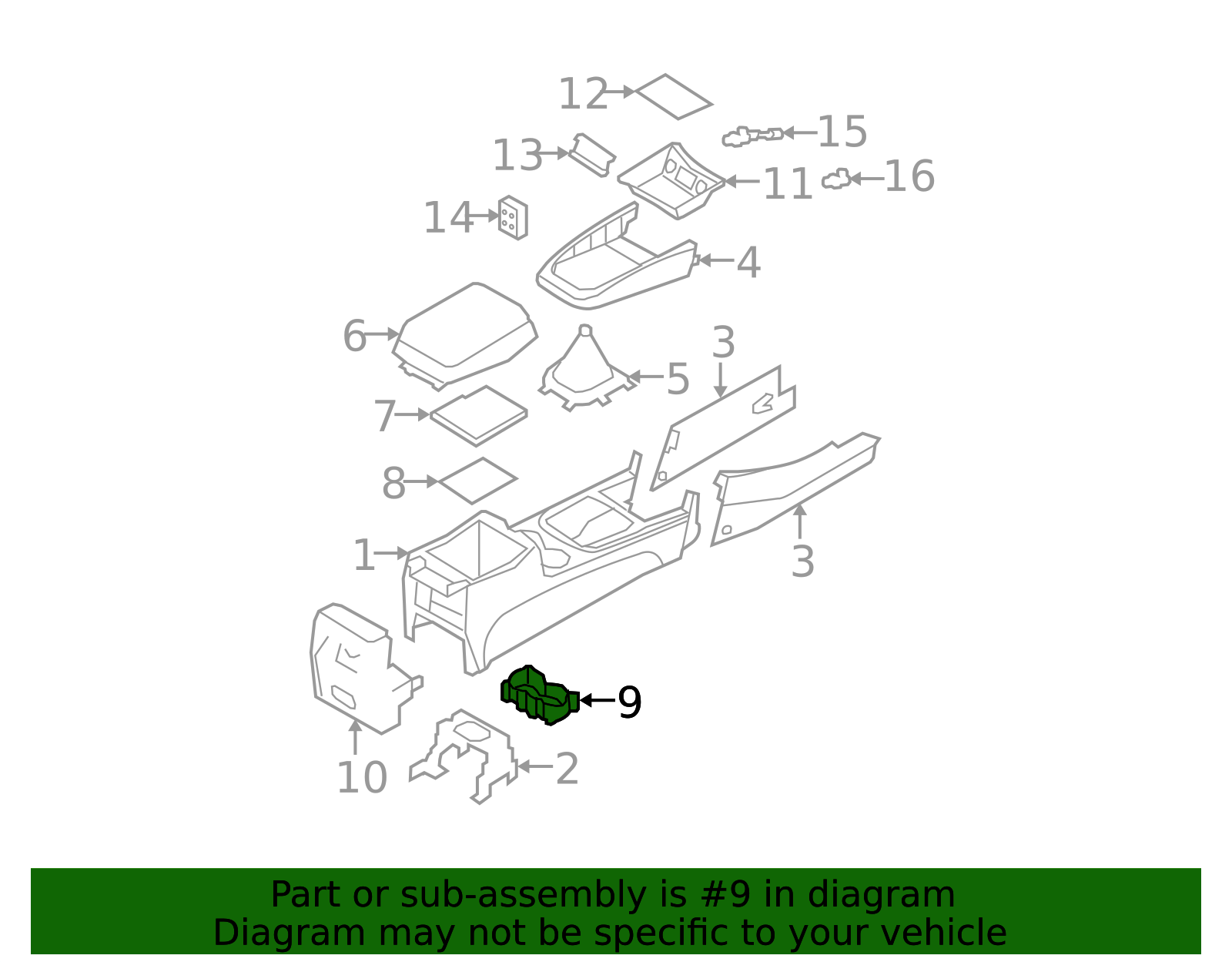 84680-0W002-J9 - Cup Holder 2007-2009 Hyundai Santa Fe | hyundaiparts.pro