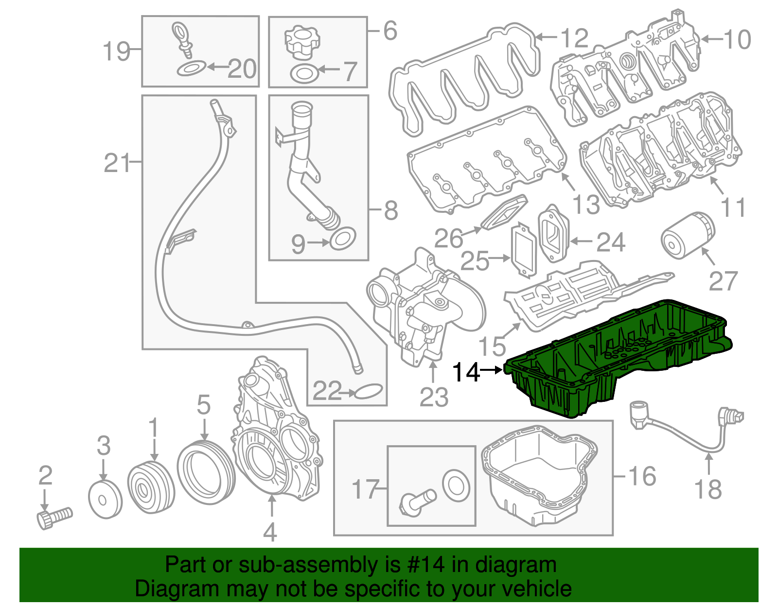 2010-2016 GM Upper Engine Oil Pan 12634972 | Capital Chevy Parts