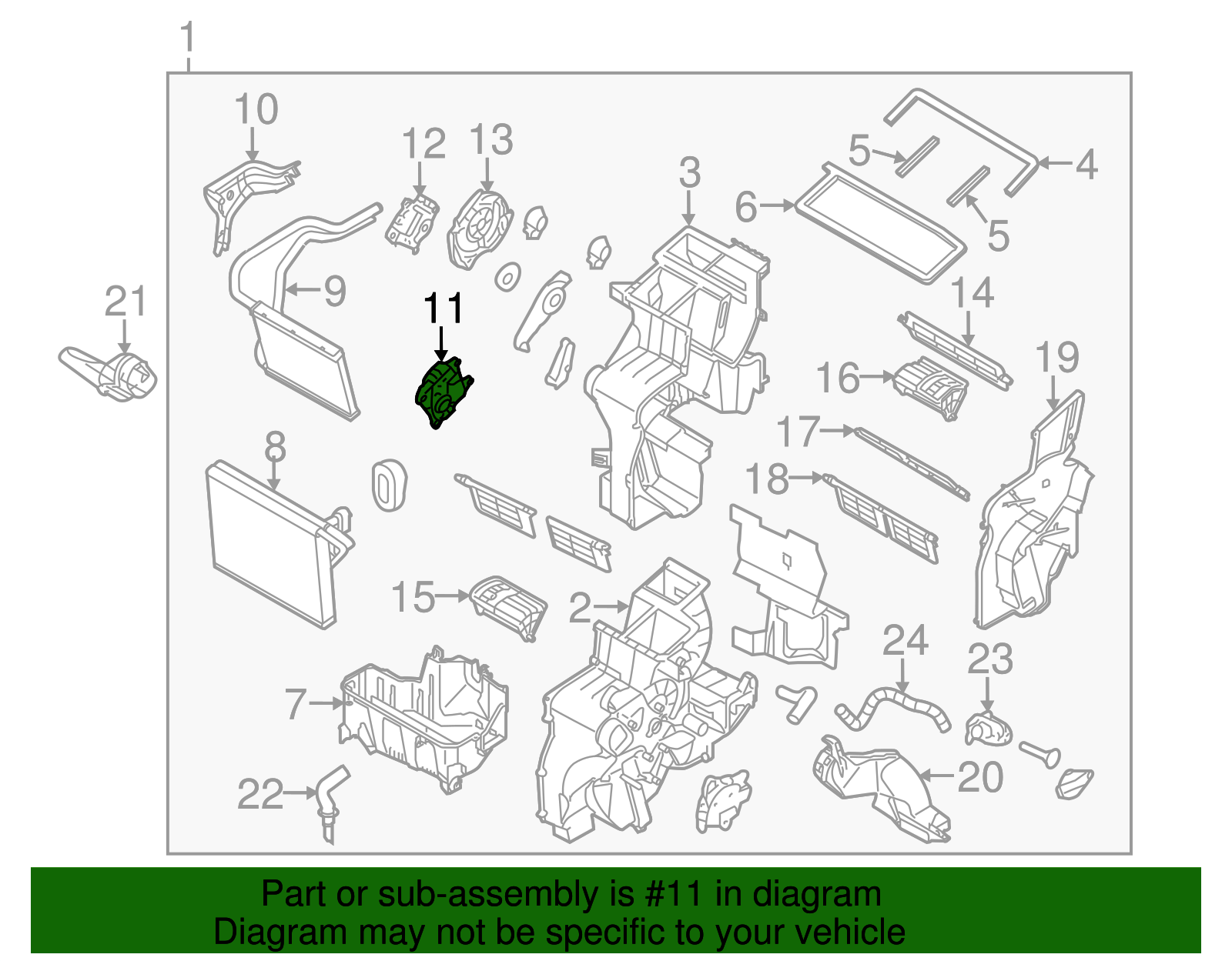 2011-2014 Kia Sportage Actuator 97161-1JAA0 | OEM Parts Online