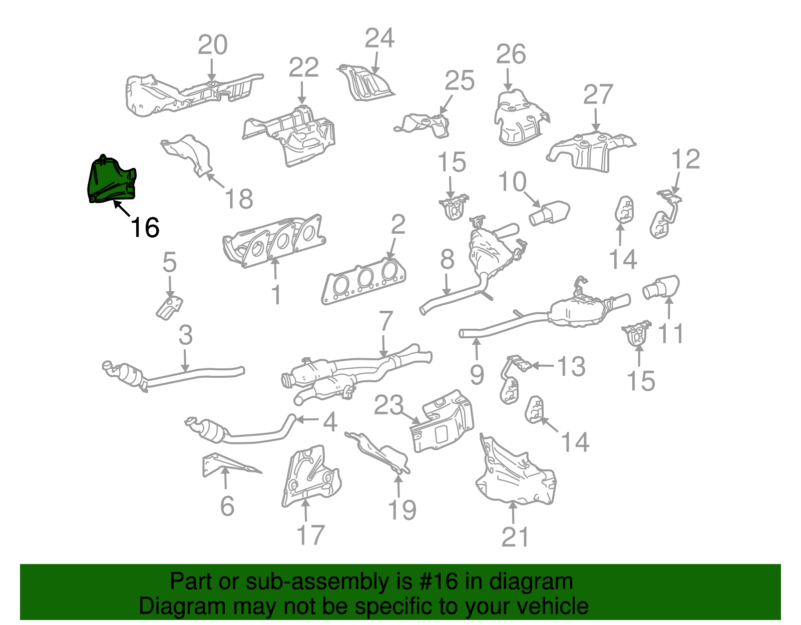 164-682-02-71 - Heat Shield 2006-2012 Mercedes-Benz | Mercedes-Benz ...