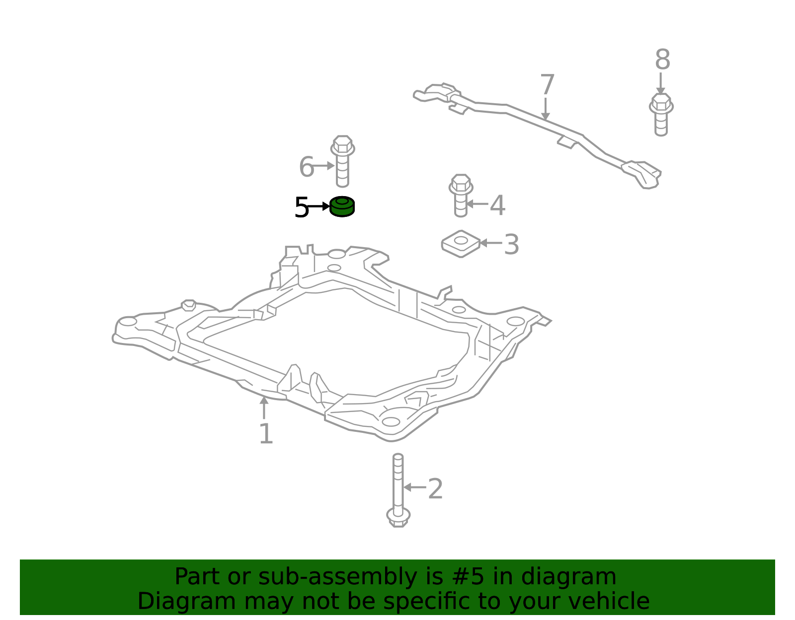 50205-S6E-E01 - Engine Cradle Insulator 2004-2005 Honda Civic | Honda ...