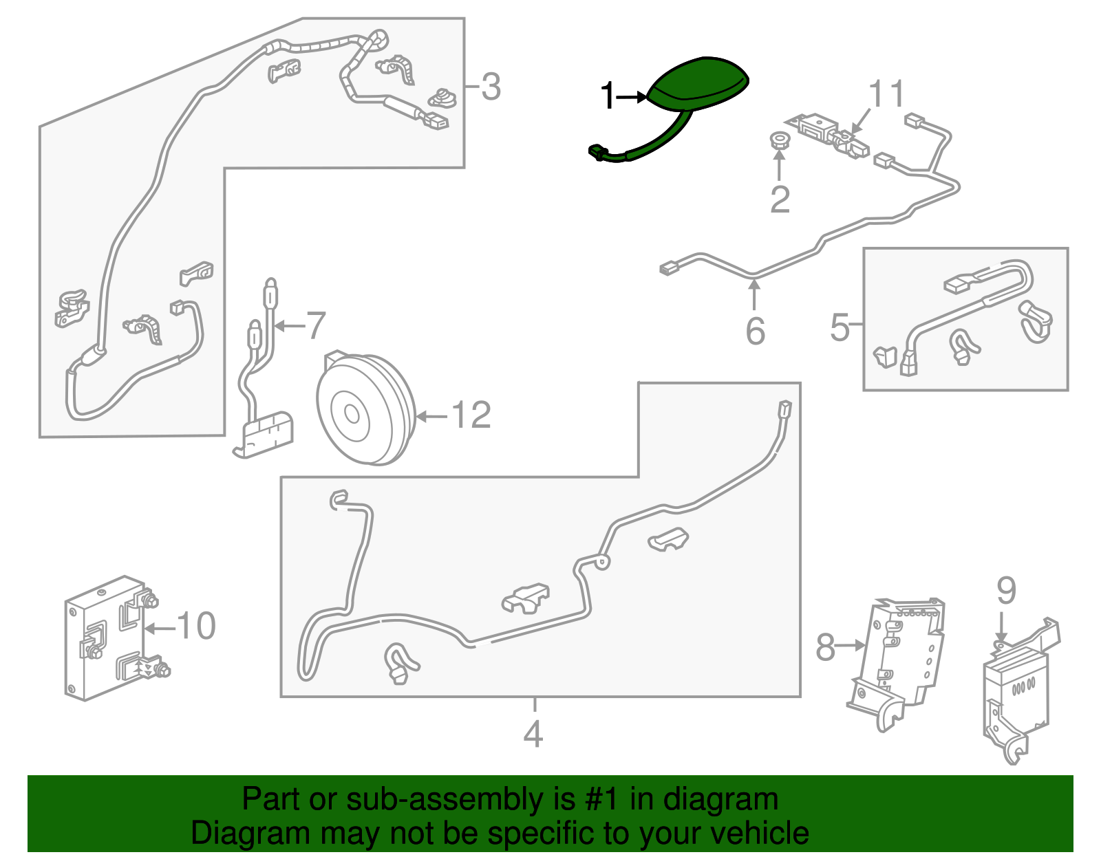 39150-SHJ-A11ZF - Antenna 2010 Honda Odyssey | Honda Parts Online