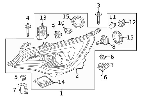 Headlamp Components for 2025 Buick Envista | GM Parts Center