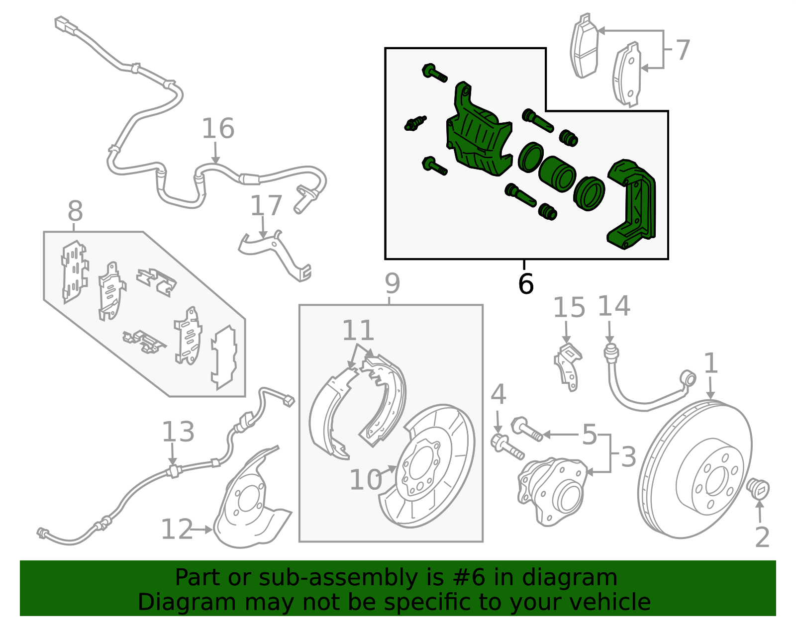 2015-2023 Nissan Disc Brake Caliper 44011-4BA0A | Bill Kay Nissan Parts