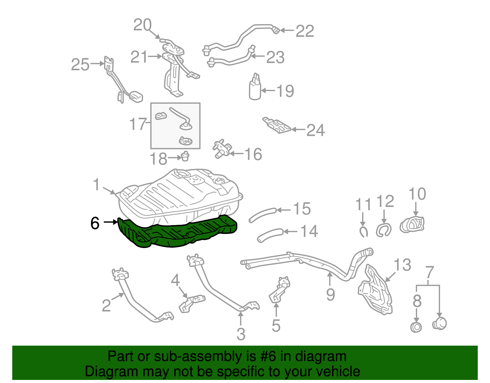 Genuine Toyota Fuel Tank Skid Plate part# 77606-60120 for 1998-2007 ...