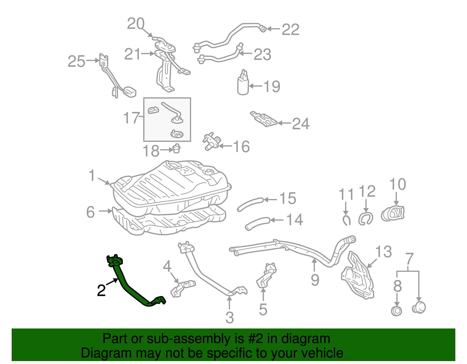1998-2007 Toyota Fuel Tank Mount Strap 77601-60210 | Toyota Parts Center