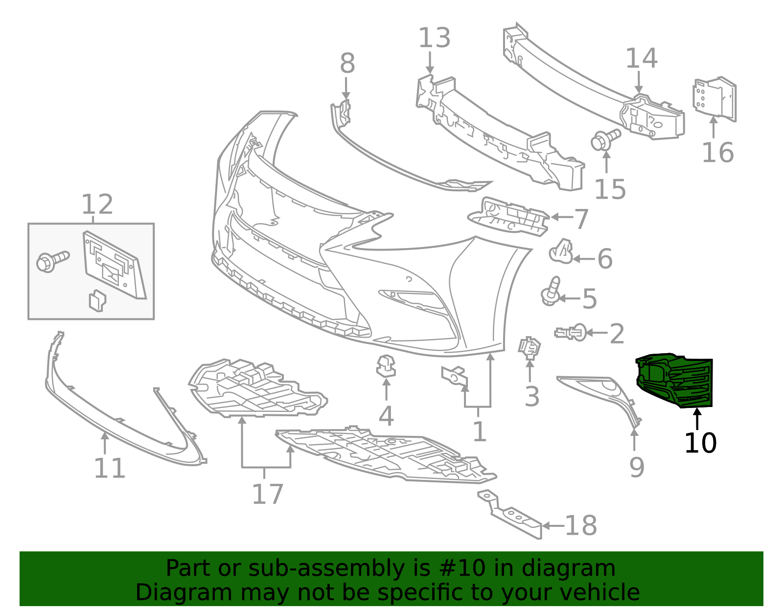 52126-06240 - High-Quality Fog Light Bracket for 2016-2018 Lexus ...