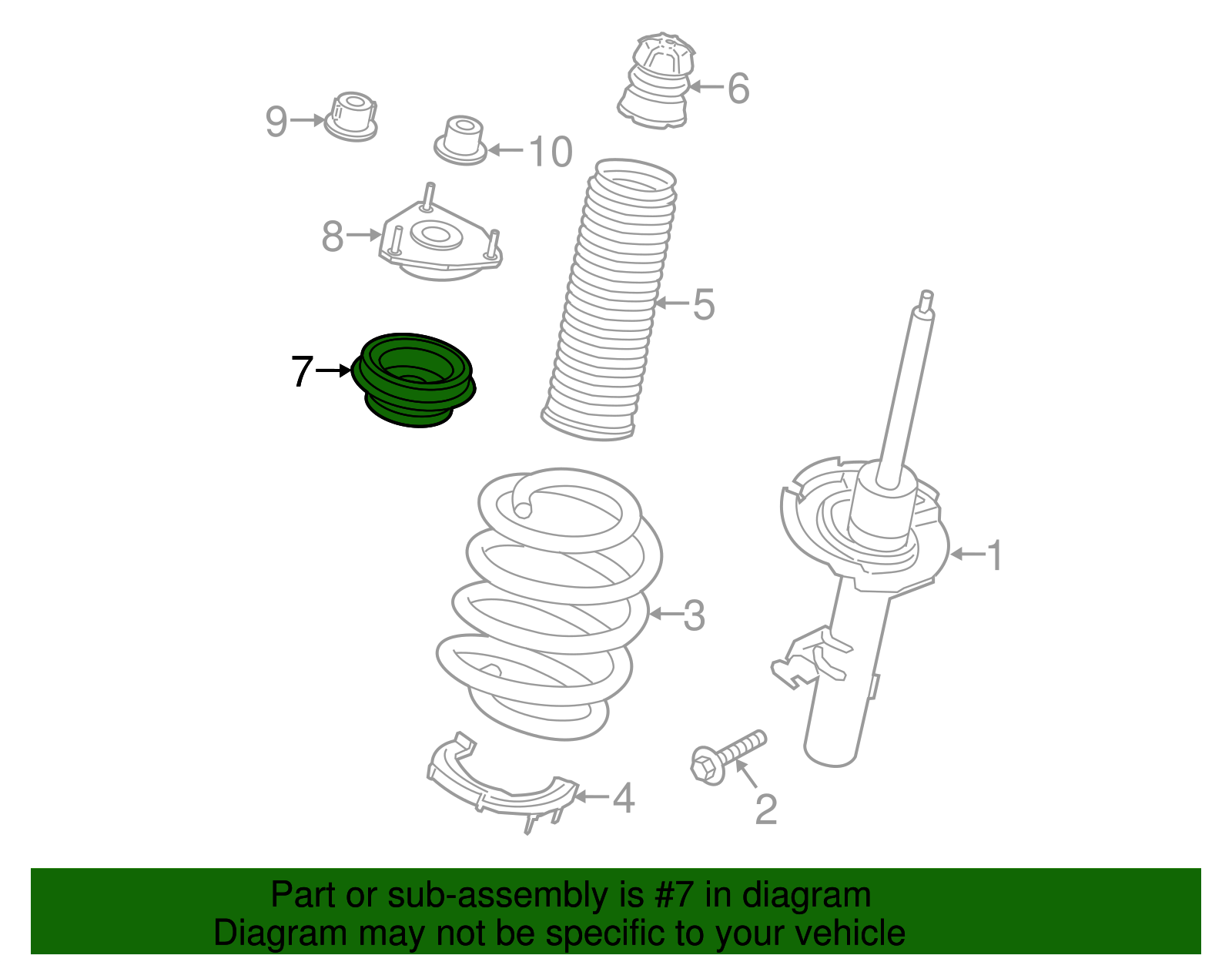 2018-2025 Ford | Upper Mount | FK2Z-18183-A | Walls' Ford Parts