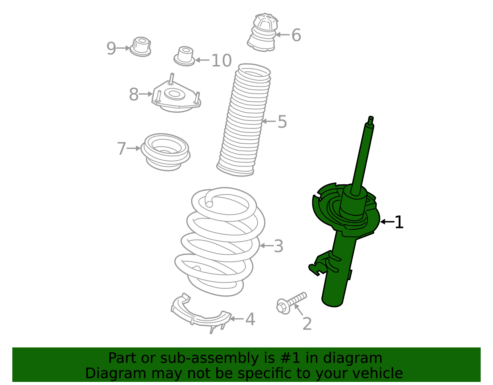 Shock Absorber Assembly | CK4Z-18124-U | Walls' Ford Parts