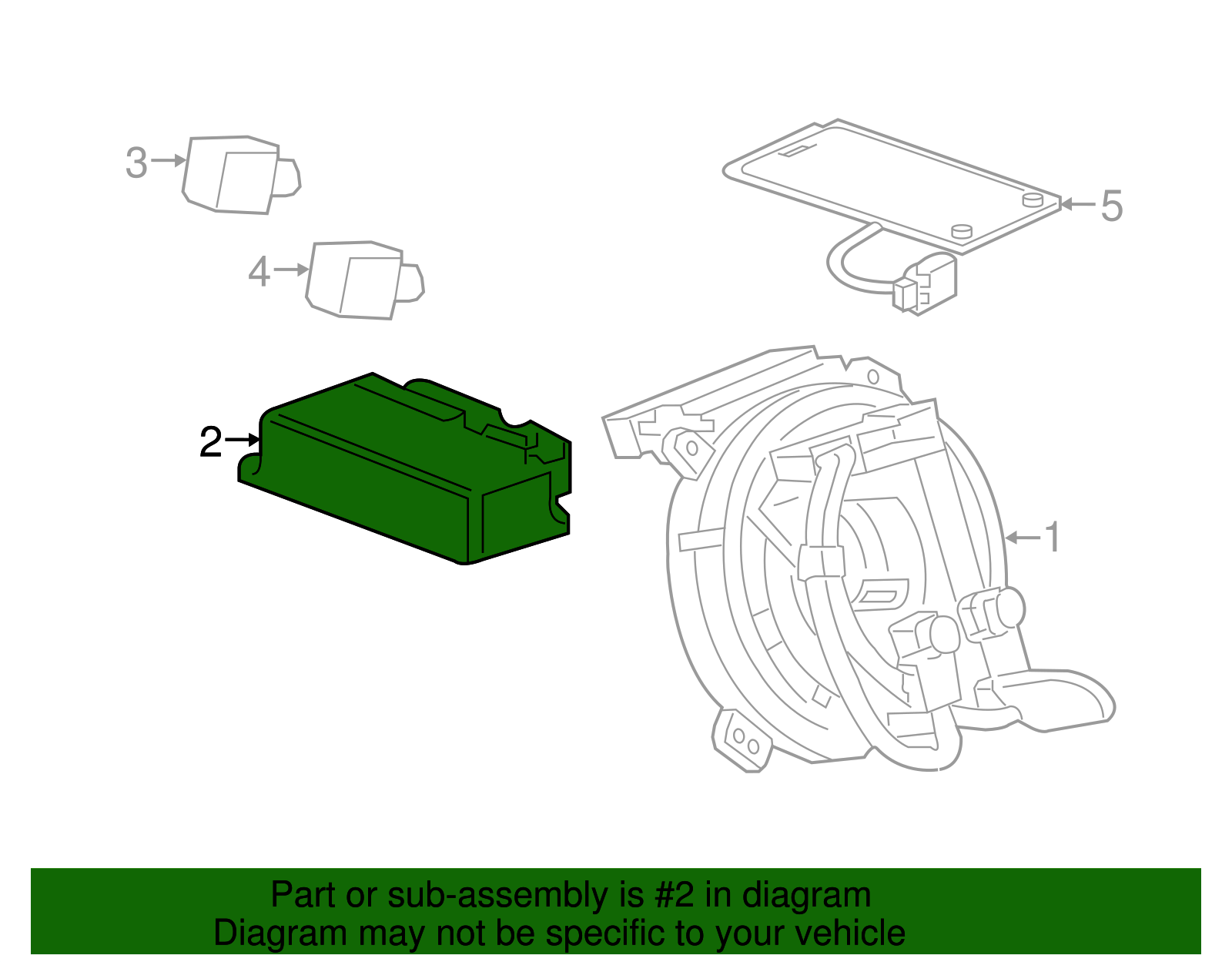 2018-2025 GM Airbag Sensing and Diagnostic Module 13524236 | TascaParts.com