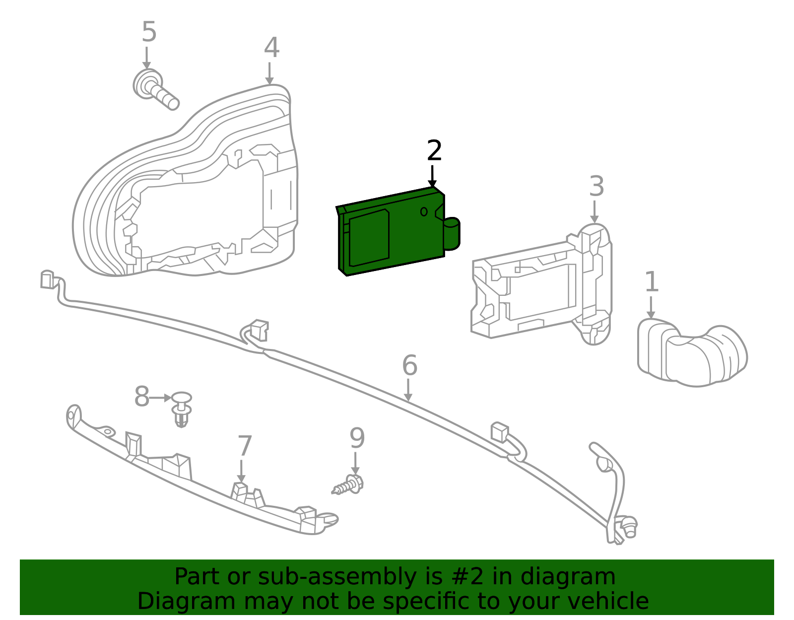 36936-TG7-A23 - 2019-2022 Honda Pilot - Radar Assembly L | Honda Car ...