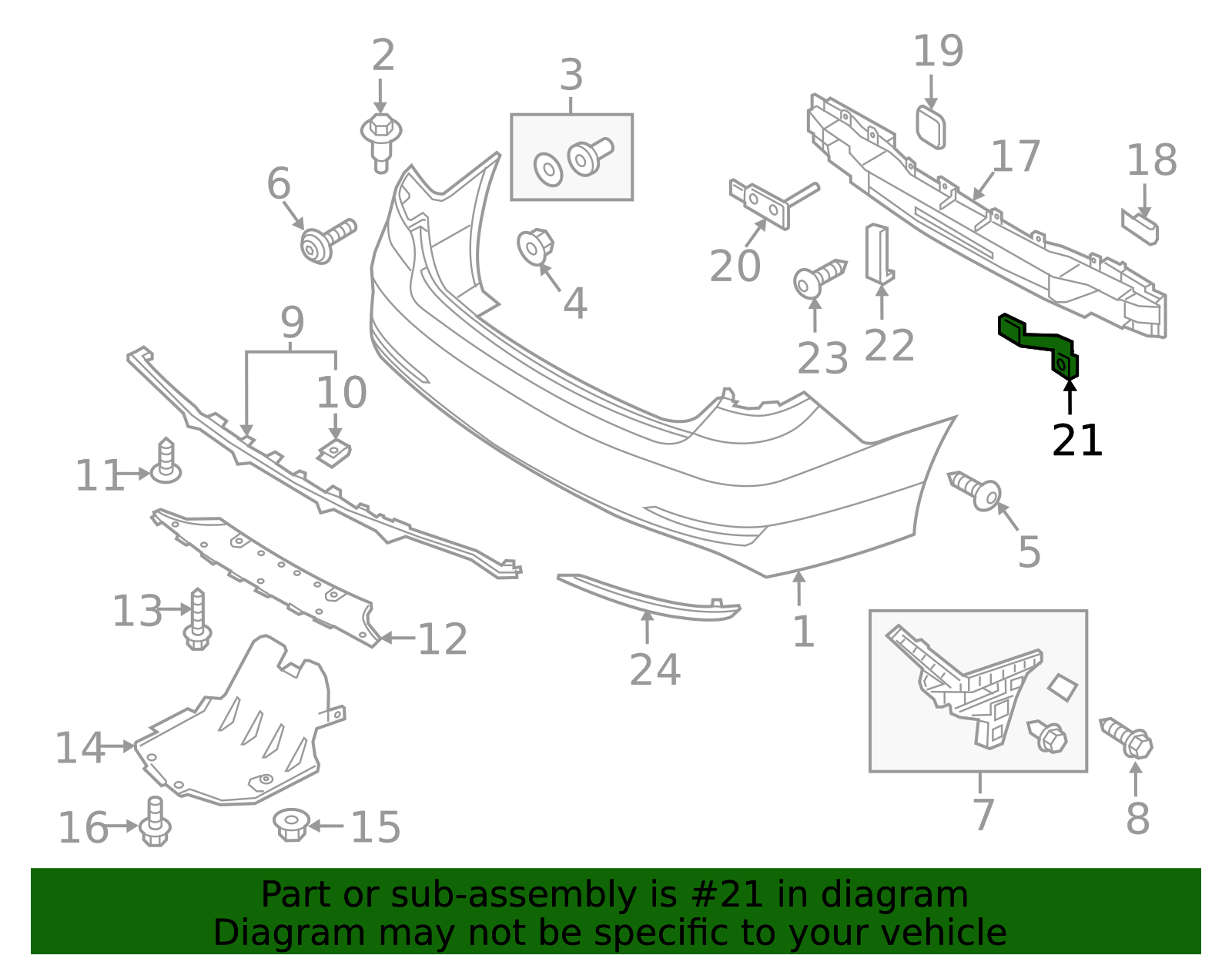 2015-2017 Hyundai Sonata Impact Bar Upper Bracket 86634-C2100 | QuirkParts