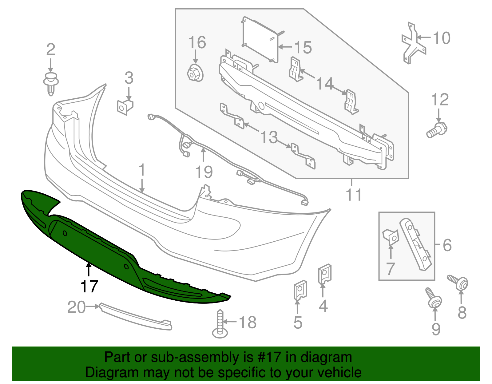 86612-1W011 - Lower Cover 2012-2015 Kia Rio | Kia.Parts Store