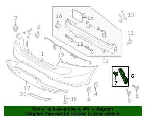 86614-1W000 - Side Retainer 2012-2017 Kia Rio | Kia.Parts Store
