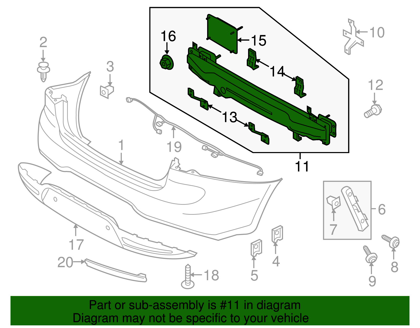 86631-1W220 - Bumper Impact Bar 2012-2017 Kia Rio | Kia.Parts Store