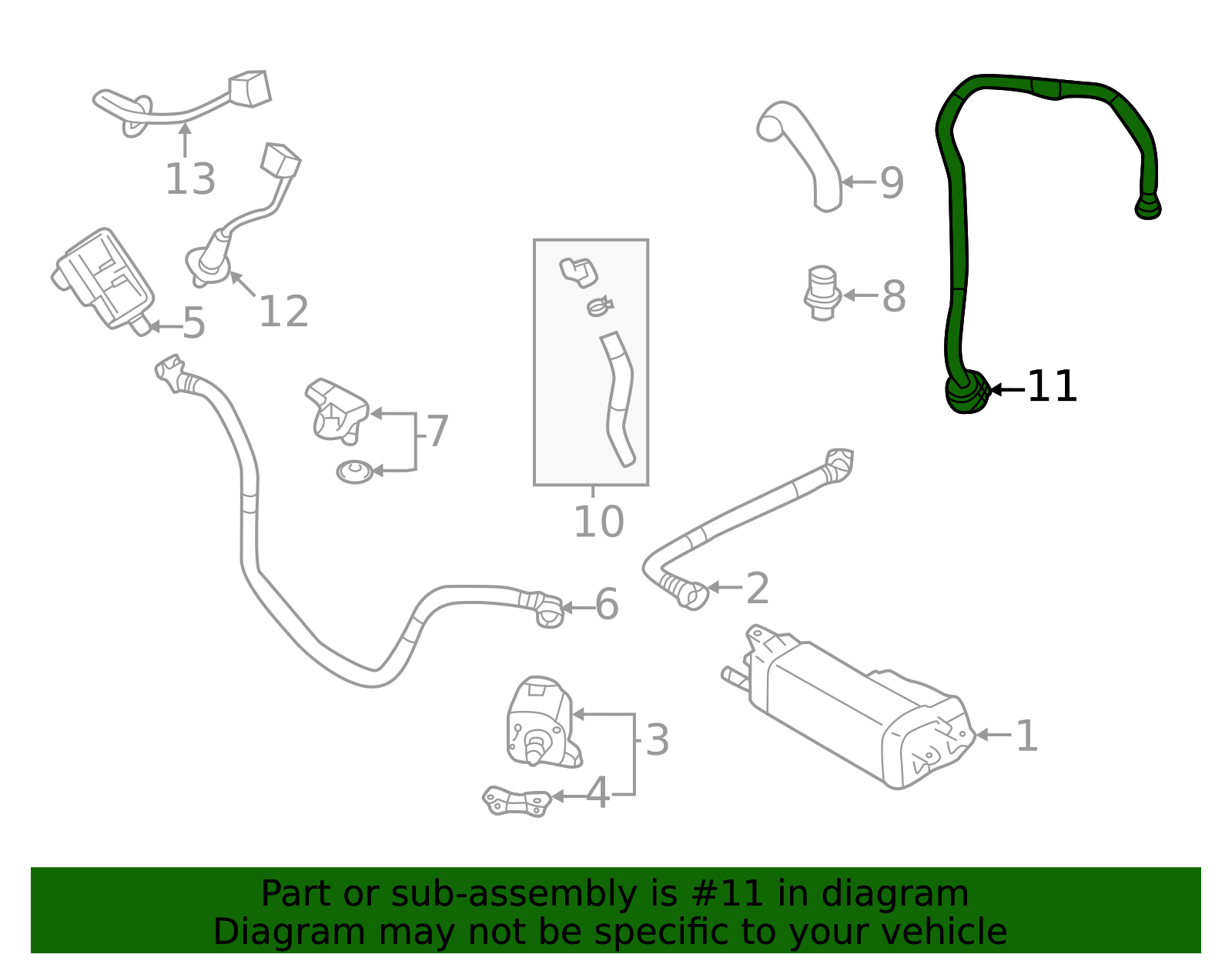 2019-2025 Subaru PCV Tube 11849AA23A | Subaru Parts Store