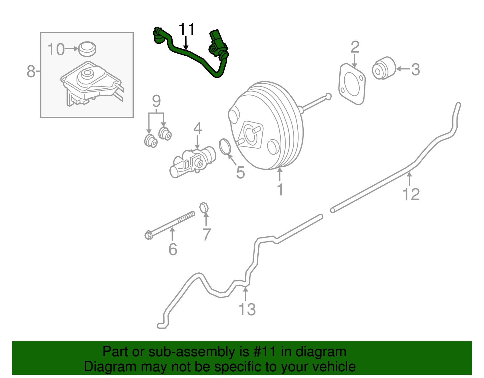2012-2024 Porsche Vacuum Hose 991-355-577-11 | Sunset Porsche Parts