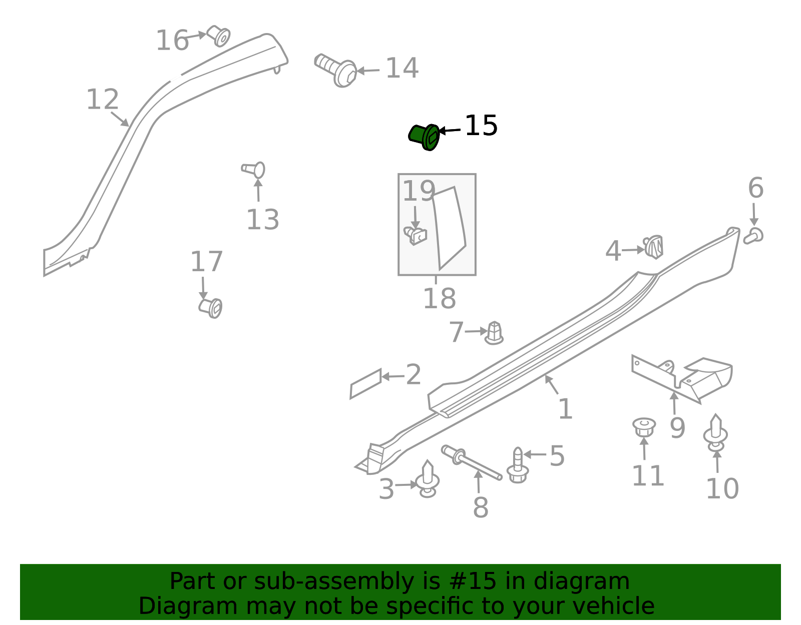 76848-71S00 - Pillar Molding Grommet - 1989-2025 Nissan | Nissan OEM ...