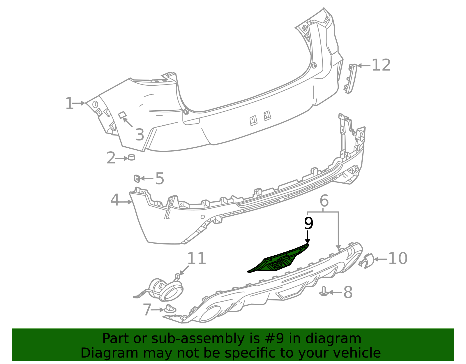 2021-2023 Chevrolet Trailblazer Rear Bumper Valance Panel 42761568 ...