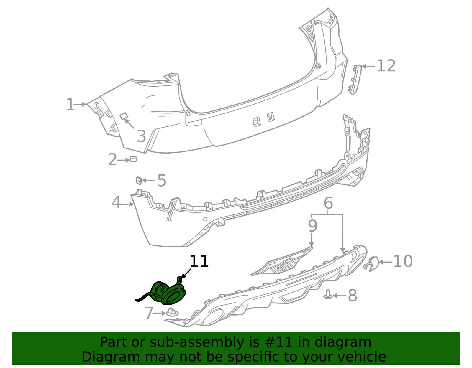 42620508 - 2021-2024 Chevrolet Trailblazer - Driver Side Exhaust Tail ...