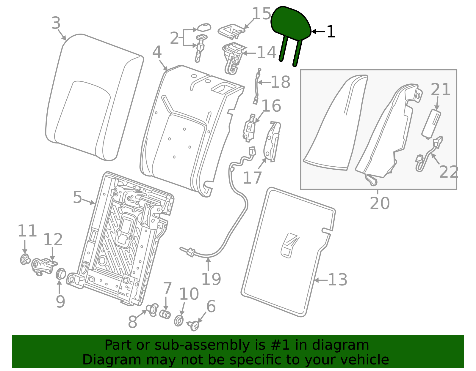 2019-2020 Buick Headrest 39157600 | Shop Matick Buick GMC
