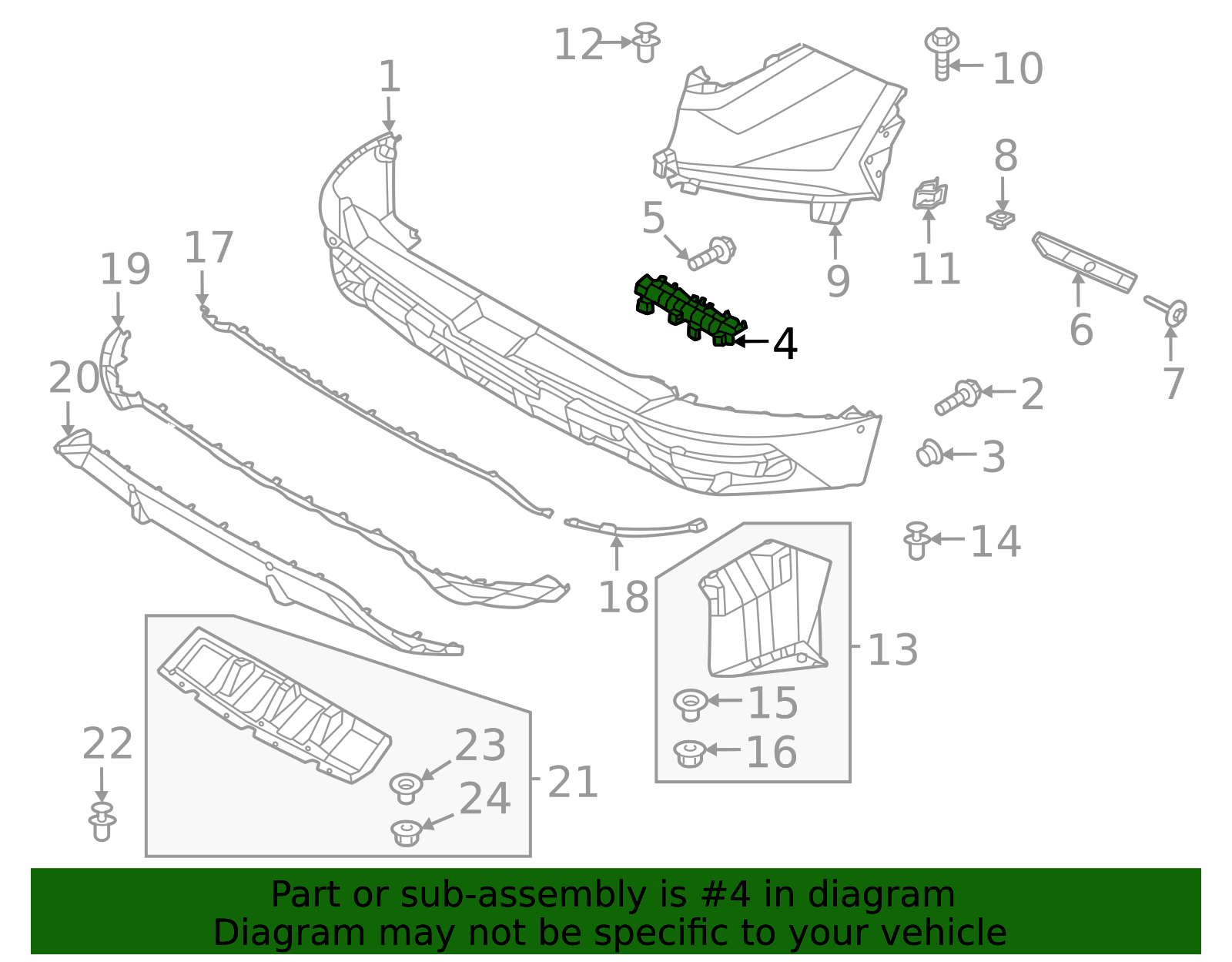 2022-2024 Hyundai Tucson Bumper Cover Bracket 86625-N9000 | MotorMotor
