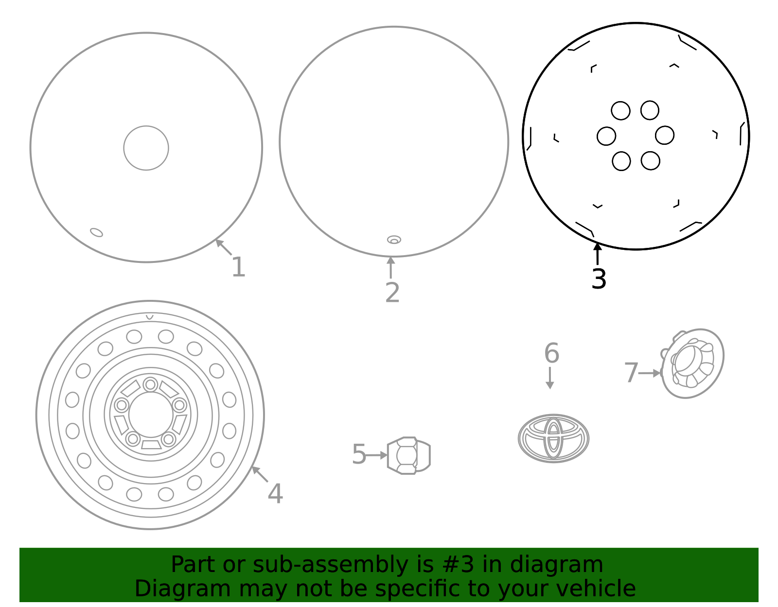42611-35650 - Wheel, Alloy 2025 Toyota 4Runner | Elmhurst Toyota Parts