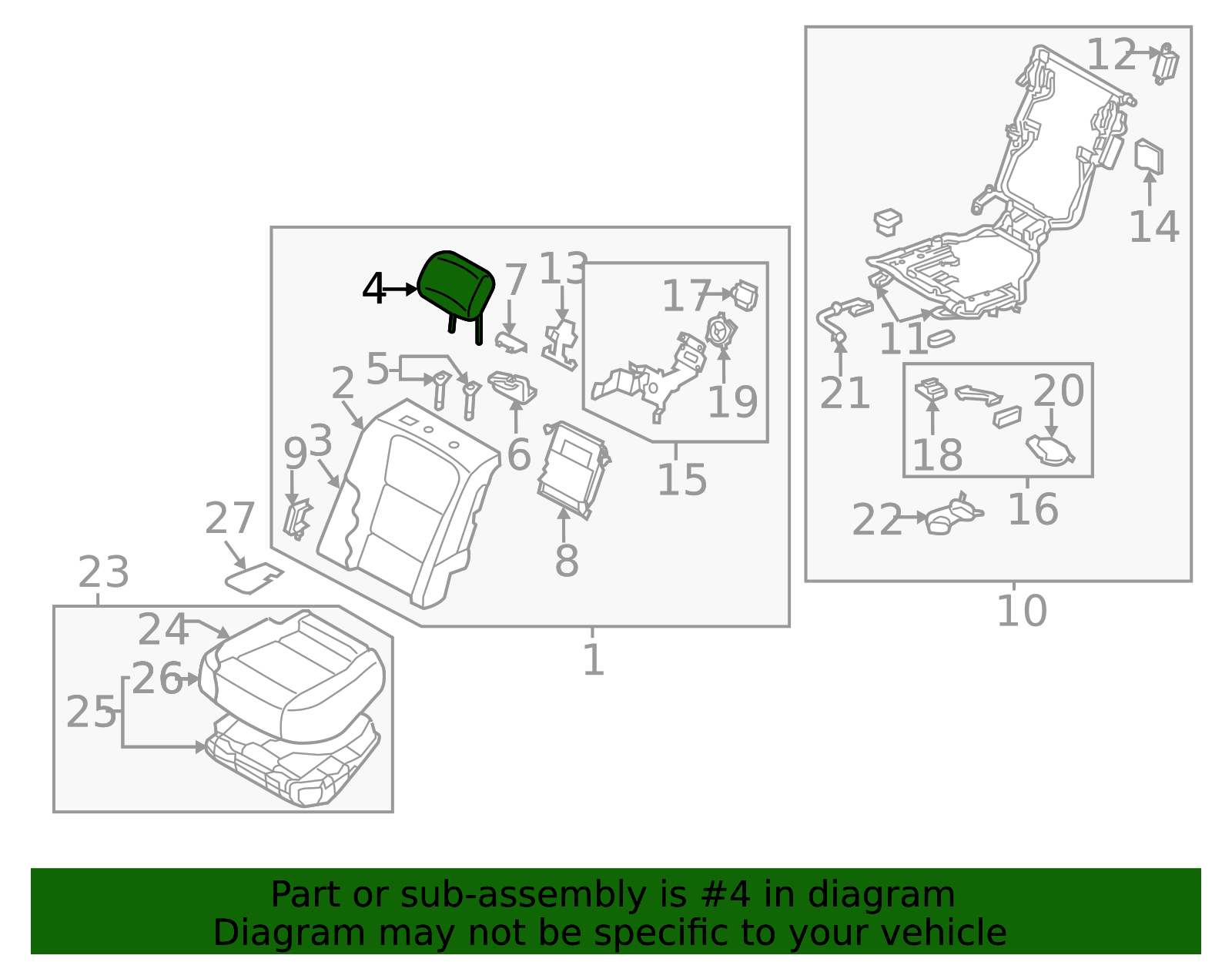 89705-3N700-NVN - Headrest - 2014-2016 Hyundai Equus | World OEM Parts ...