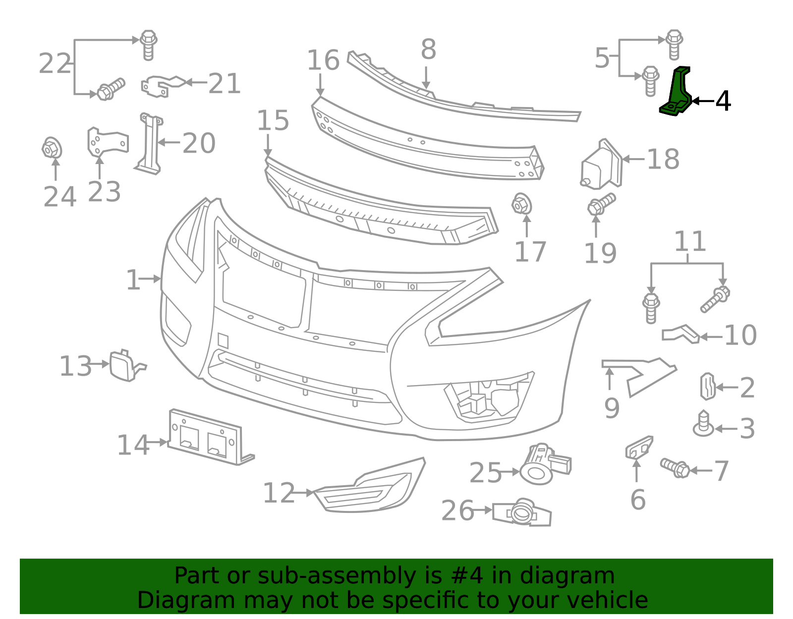 62244-3TA0A - Bumper Cover Bracket 2013-2015 Nissan Altima | Official ...