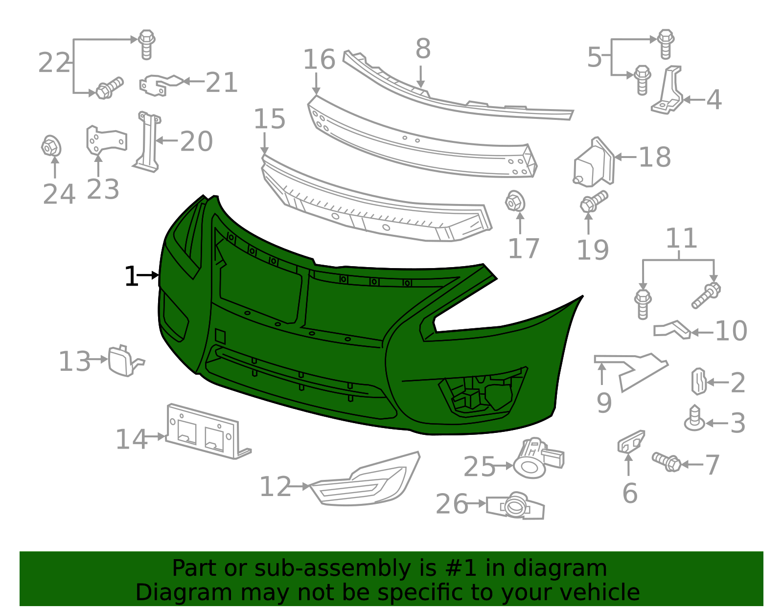 62022-3TA0H - Bumper Cover Official Nissan Parts Store