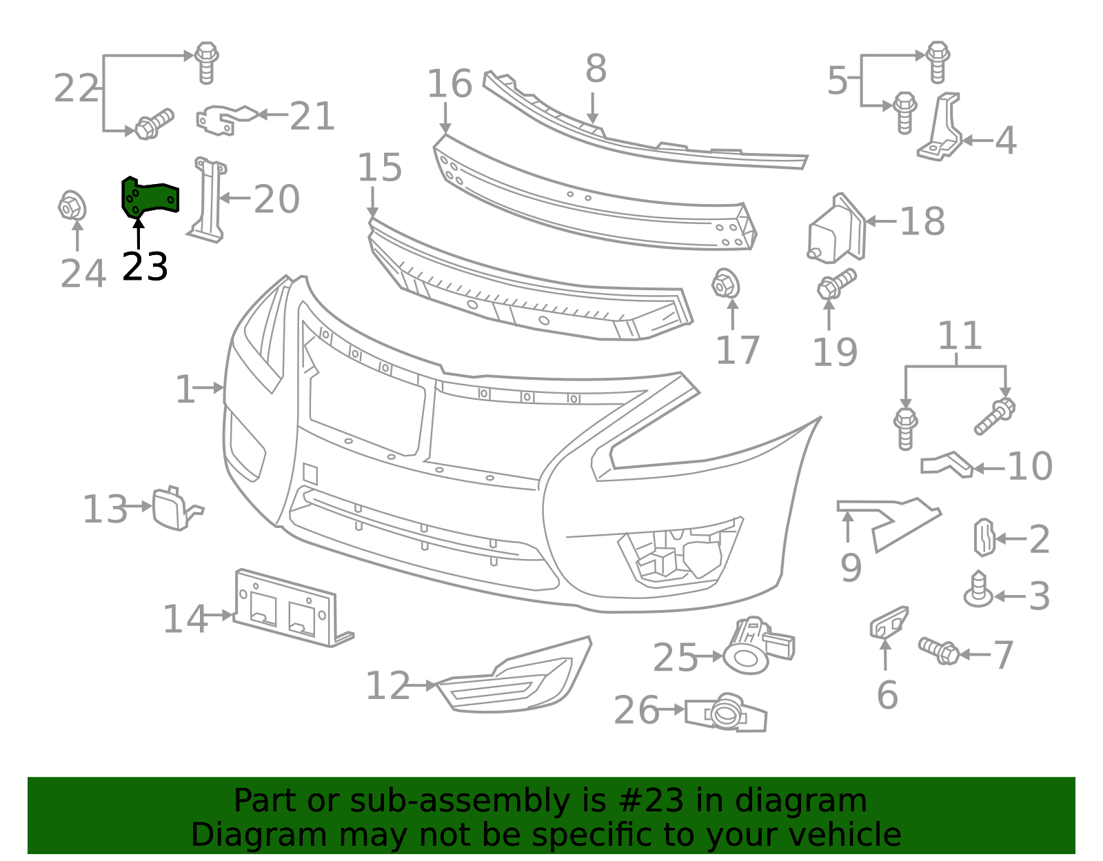 62248-3TA1B - Bumper Cover Support Rail Bracket Official Nissan Parts Store