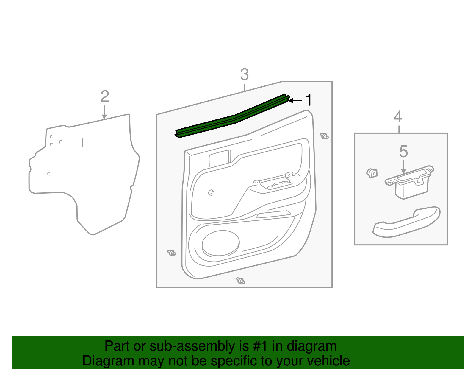 Genuine Toyota Door Window Belt Weatherstrip part# 68173-35030 for 2001 ...