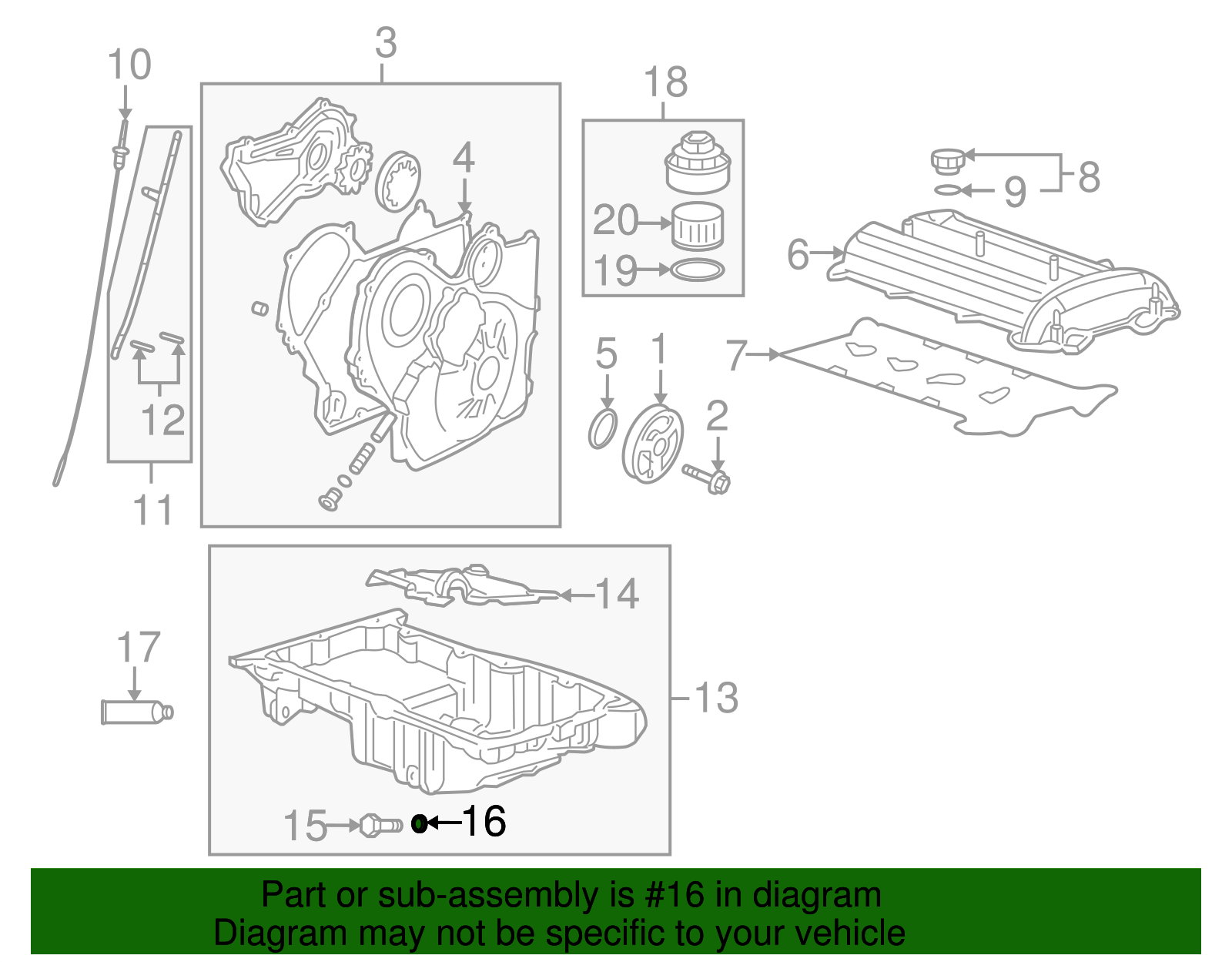 1985-2009 GM Engine Oil Drain Plug Gasket (1) 3536966 | GM Parts Center