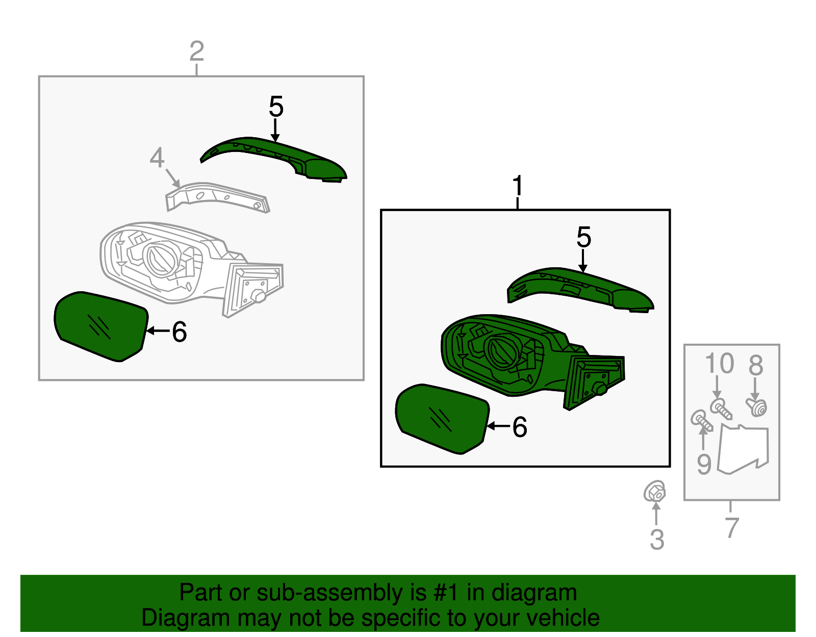 Genuine Mirror Assembly for 2017-2019 Hyundai | Part# 87610-B8630 ...