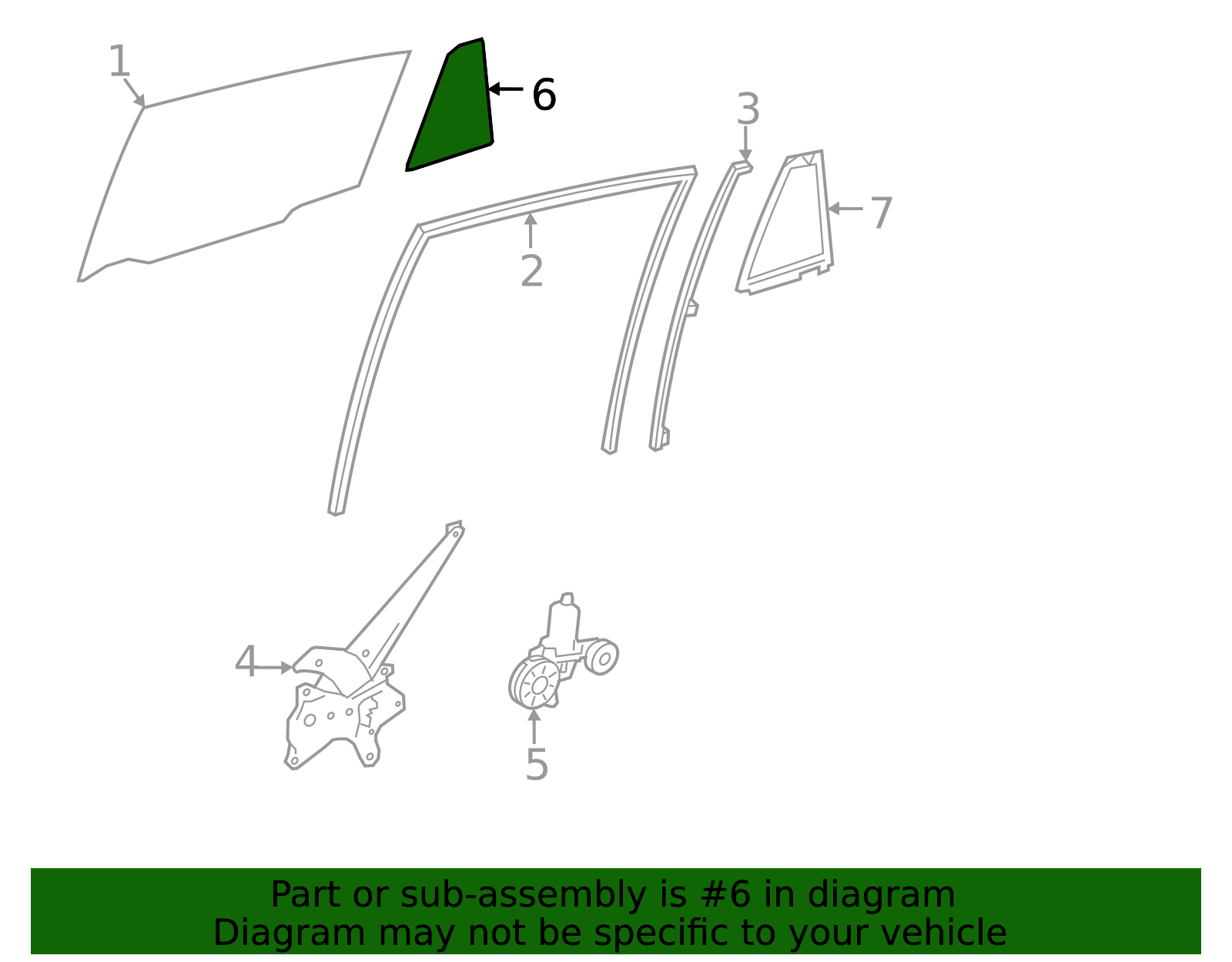 2022-2026 Toyota Corolla Cross Vent Window Assembly 68123-0A100 | OEM ...