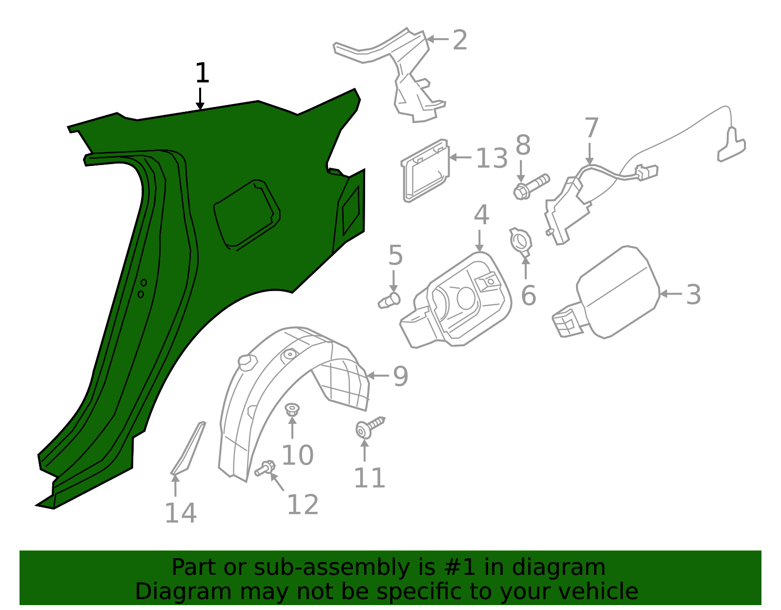 2019-2025 Genesis G70 Quarter Panel 71504-G9C30 | QuirkParts