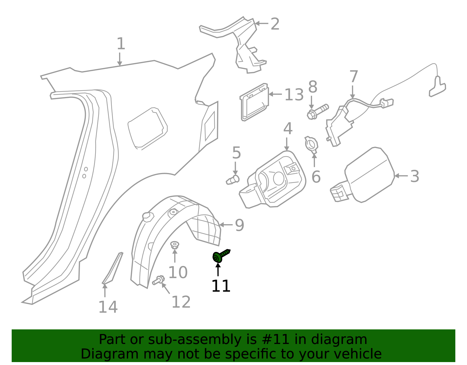 2012-2026 Hyundai Wheelhouse Liner Screw 12493-05207-E | OEM Parts Online