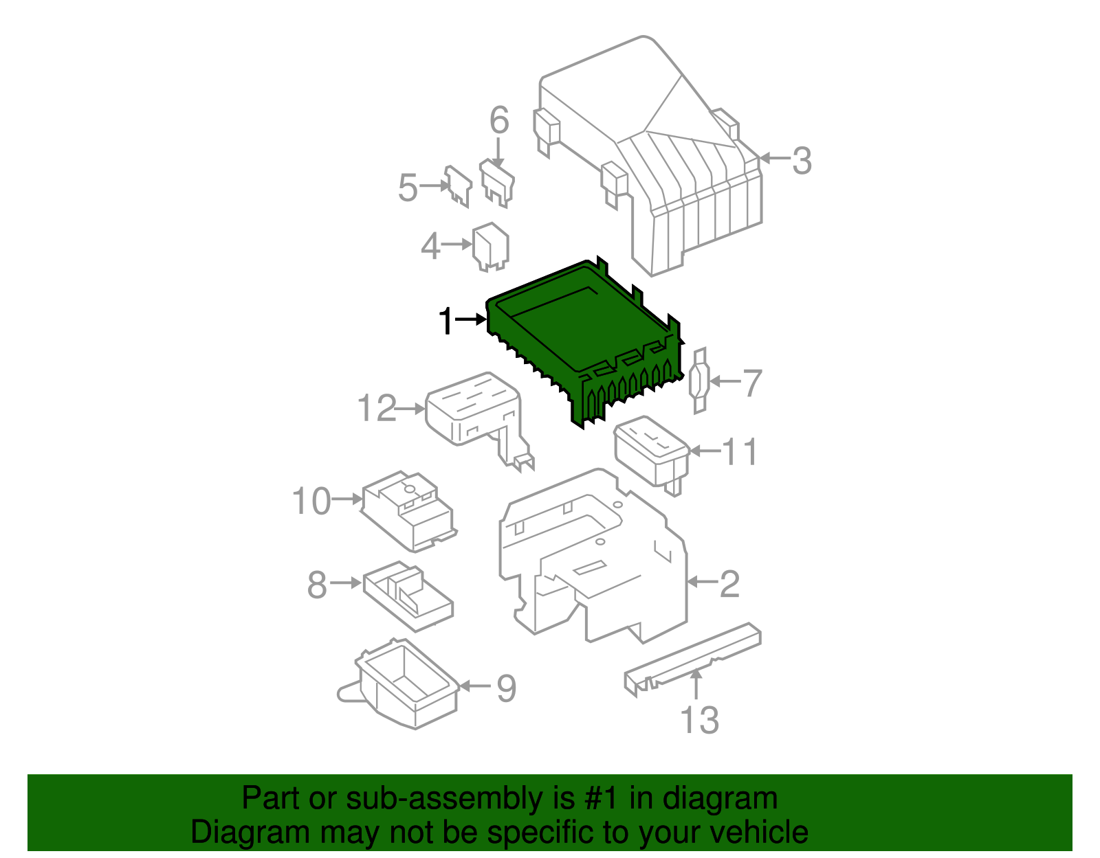 2006-2010 Volkswagen Fuse & Relay Box 1K0-937-125-A | VW Direct Auto Parts