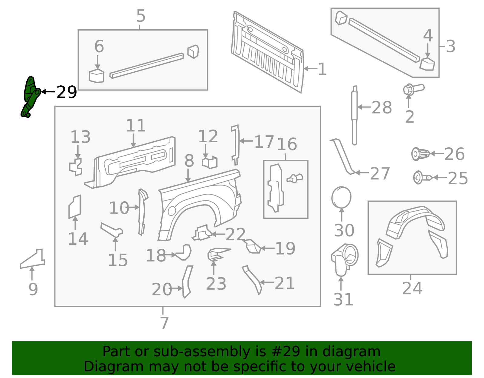 Genuine Official Toyota Tailgate Hinge (Left) part# 66102-0C021 for ...