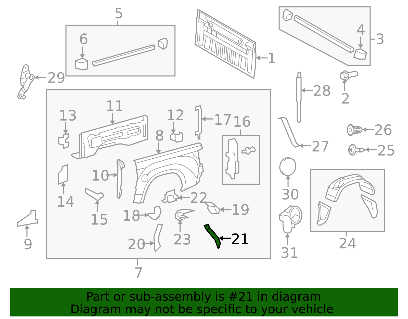 65601-0C040 - Quarter Panel Splash Shield - 2014-2020 Toyota Tundra ...