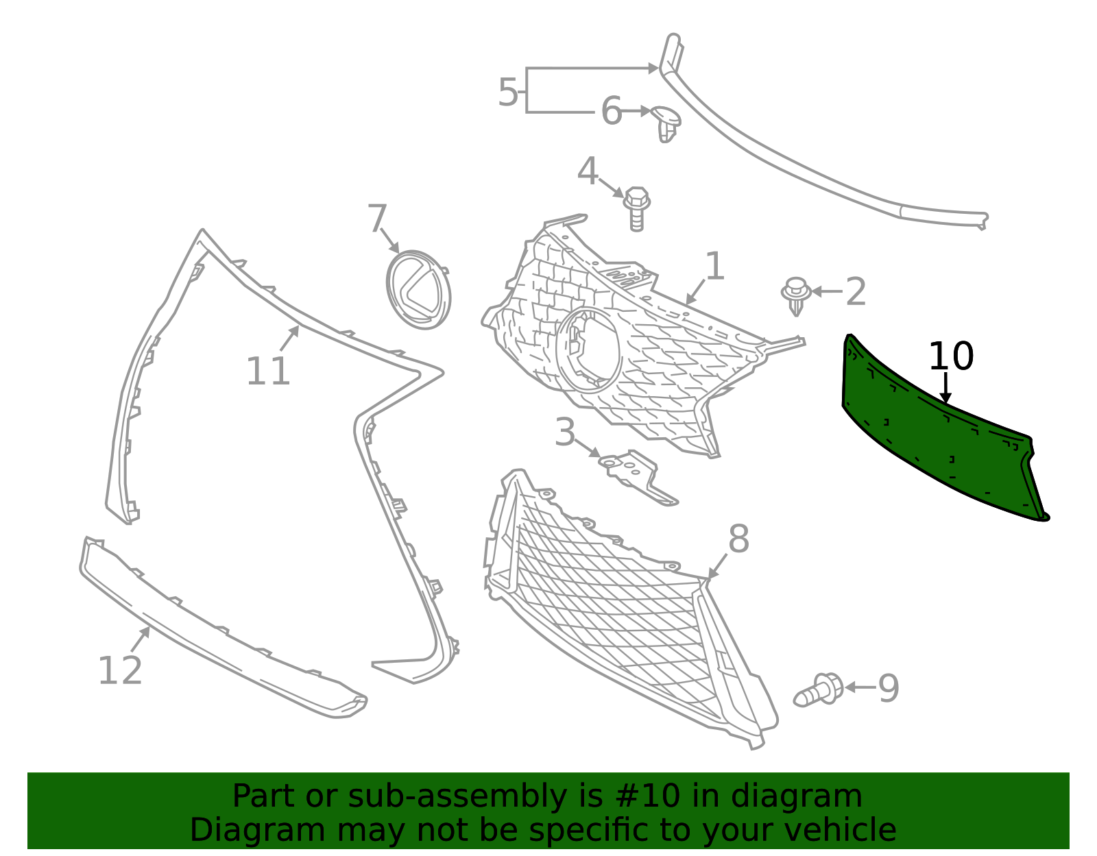 52112-53130 - High-Quality Grille Molding for AutoNation Parts