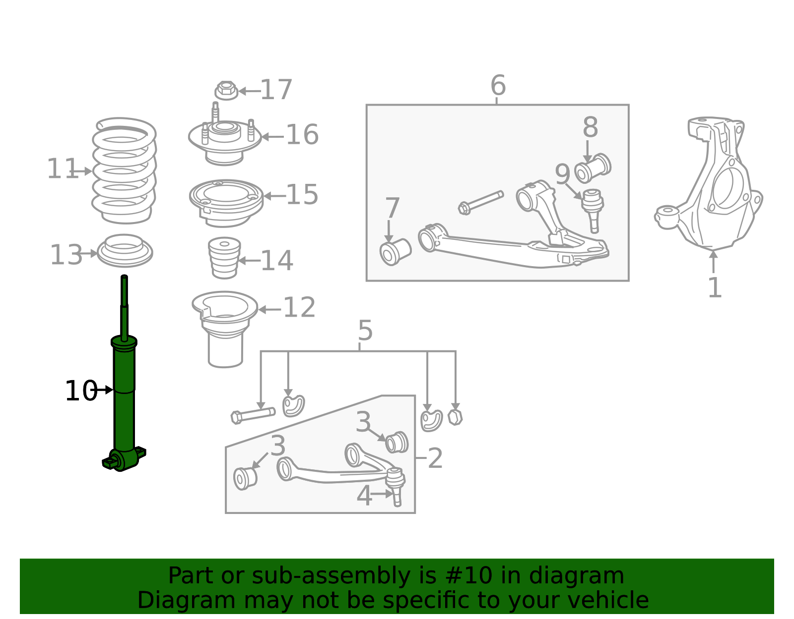 2007-2011 GM Premium Monotube Front Shock Absorber 20765189 GM ...