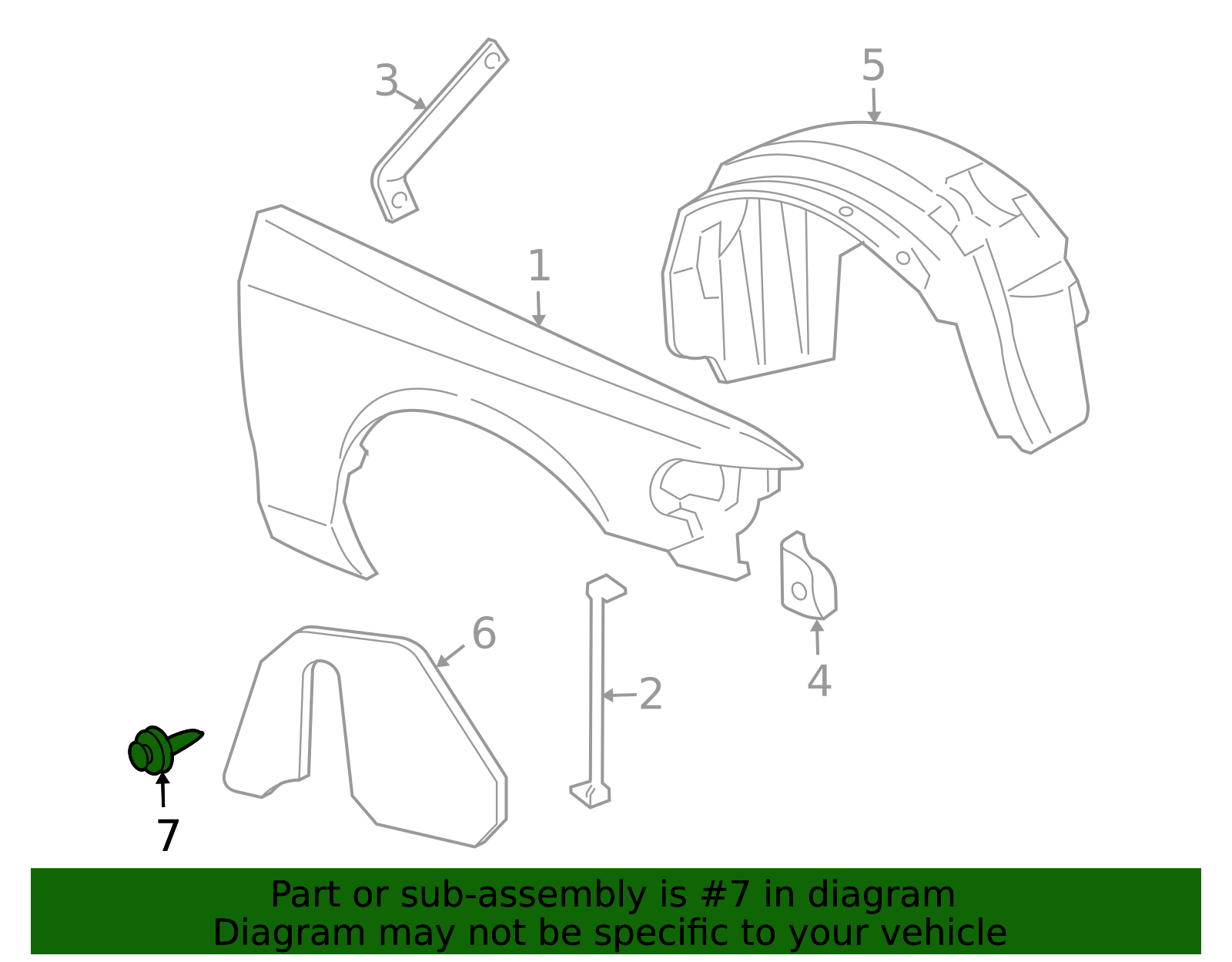 W705589-S - Fender Liner Retainer Ford Parts Direct